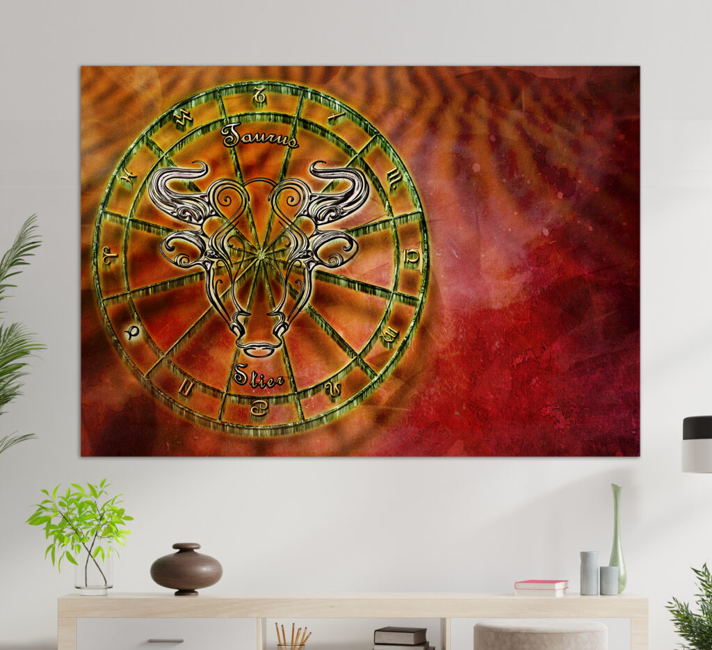 Картина от платно - Зодия Телец с безплатна доставка - MultiCanvas